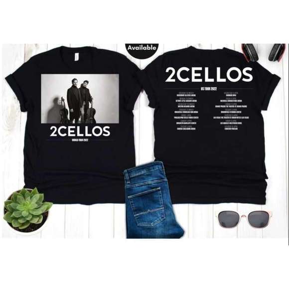 Shirts | 2cellos Dedicated Us Tour 222 T Shirt | Poshmark